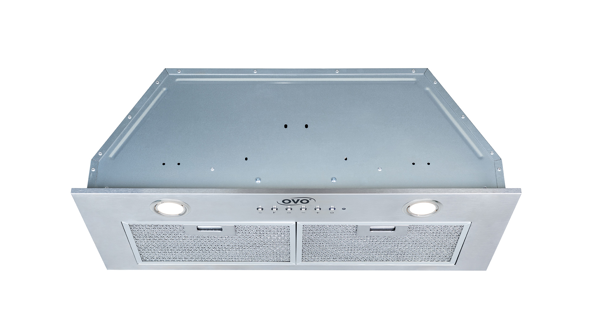 OVO 280 CFM, 28 inch Built-In Range Hood Vent with 3-Speed Exhaust Fan ...